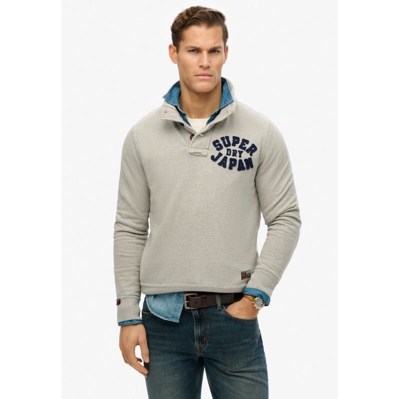 Superdry Vintage Athletic Henley Sweat - Jumper - Men's | Hardloop