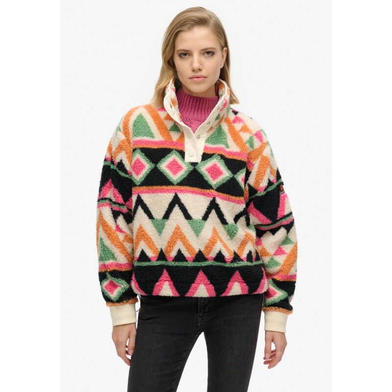 Superdry Super Soft Printed TEddy Fleece - Fleecetröjor - Dam | Hardloop