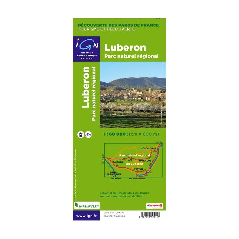IGN P.N.R. Du Lubéron - Carte topographique | Hardloop