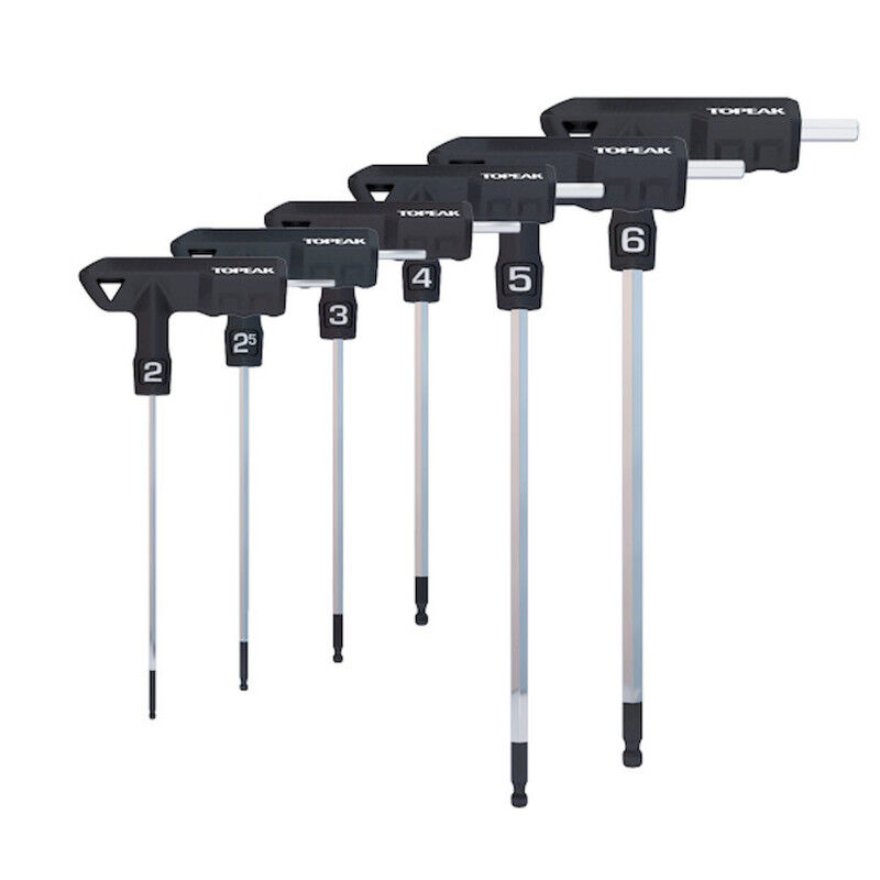Topeak T-Handle DuoHex Wrench Set (6 tools) - Cykelverktyg | Hardloop Topeak T-Handle DuoHex Wrench Set (6 tools) - Cykelverktyg | Hardloop