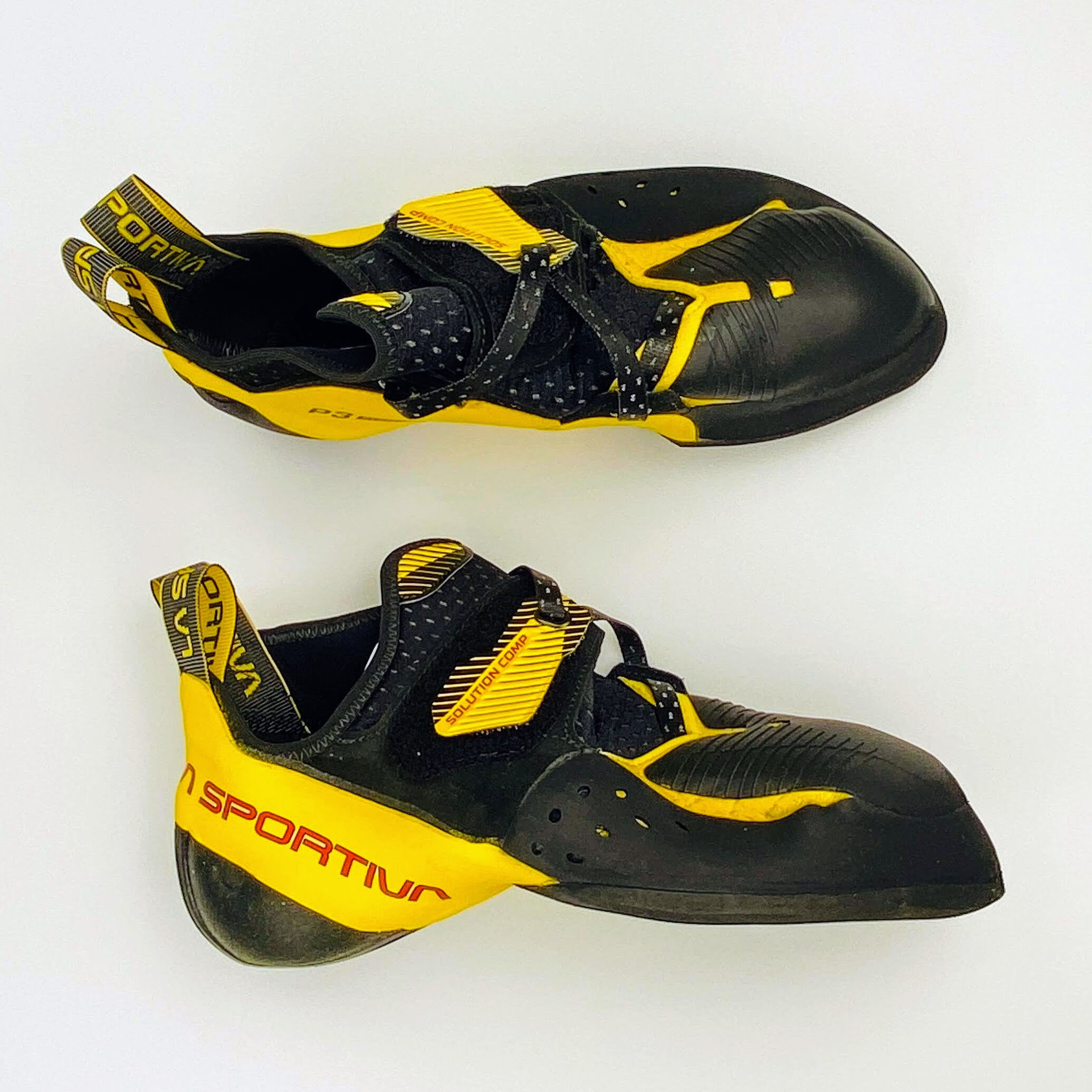 La Sportiva Solution Comp - Second Hand Climbing shoes - Men's - Yellow ...
