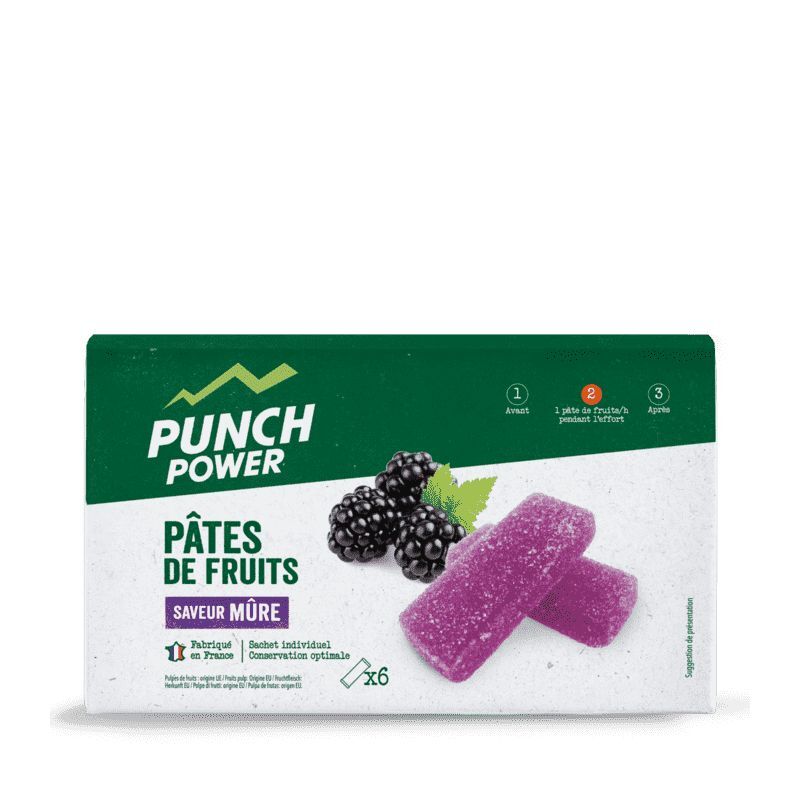 Punch Power Pâtes De Fruits Mûre x 6 - Energy gum | Hardloop