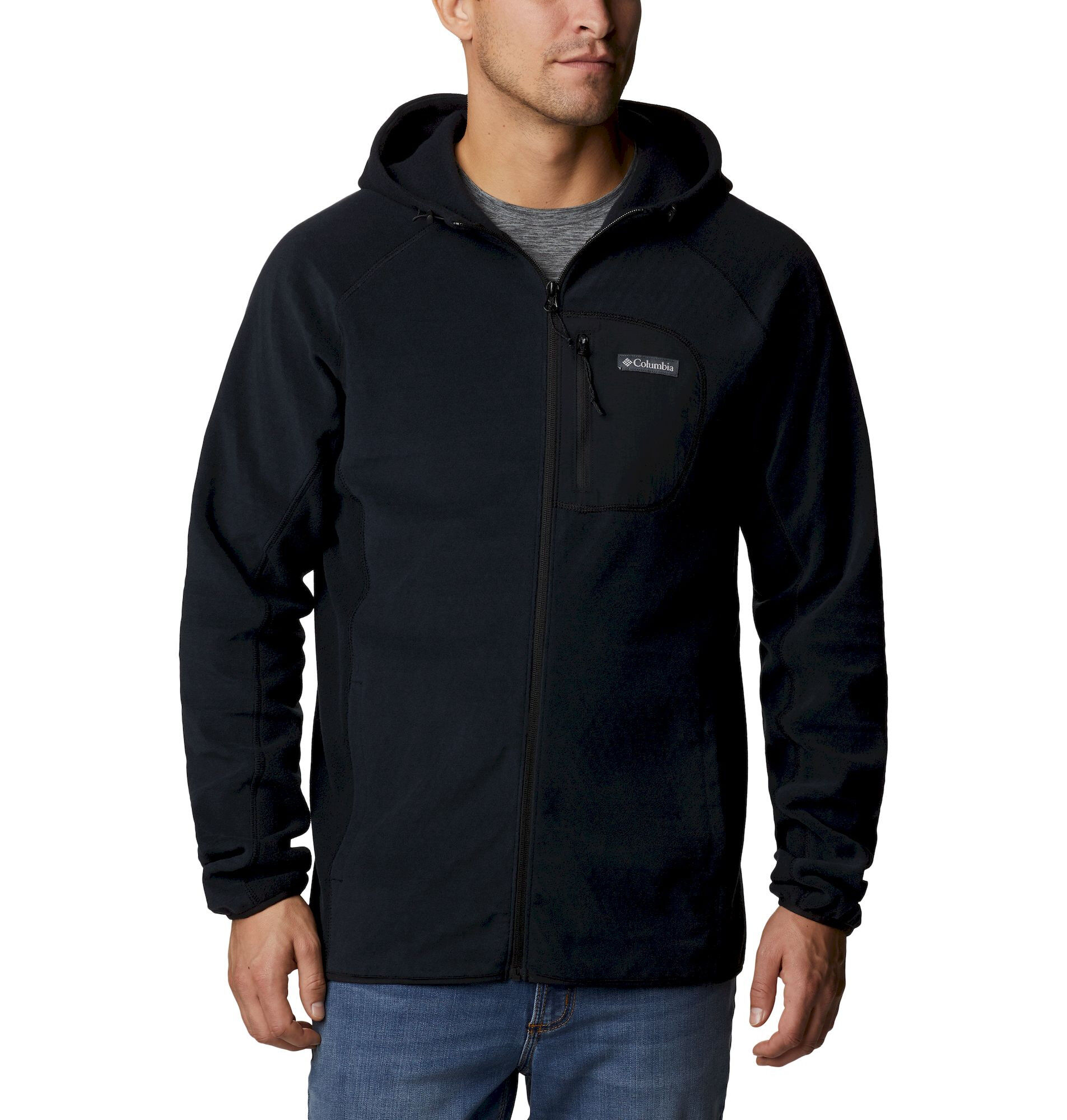 Columbia Outdoor Tracks Hooded Full Zip - Fleecetröjor - Herr | Hardloop