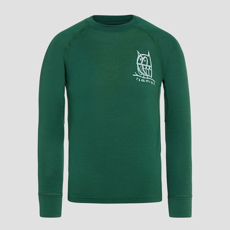 Namuk Uil Merino Longsleeve - Merinoshirt - Kinder | Hardloop