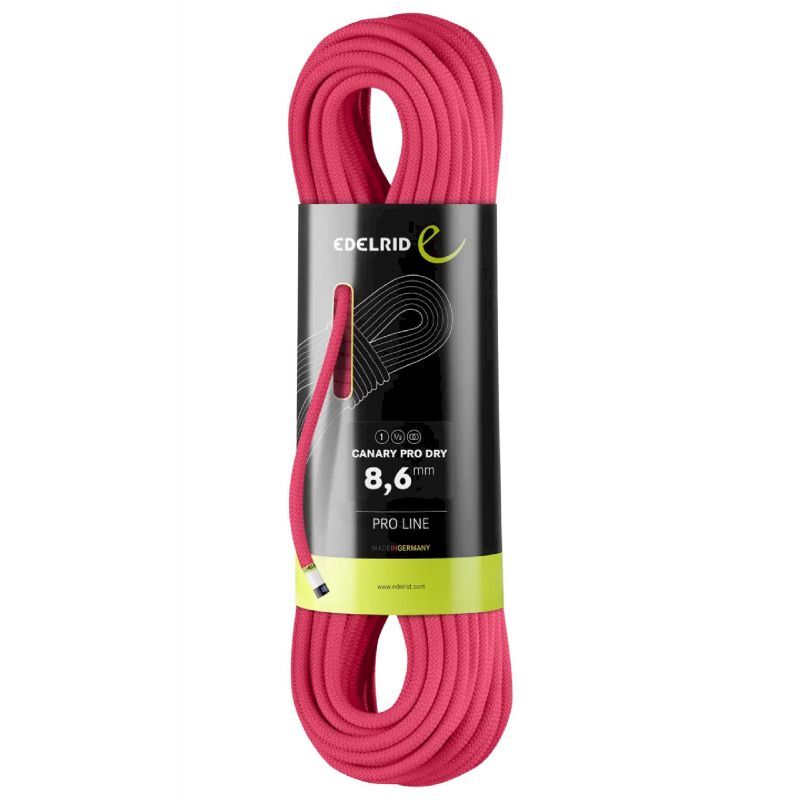 Edelrid Canary Pro Dry 8,6mm - Half rope | Hardloop