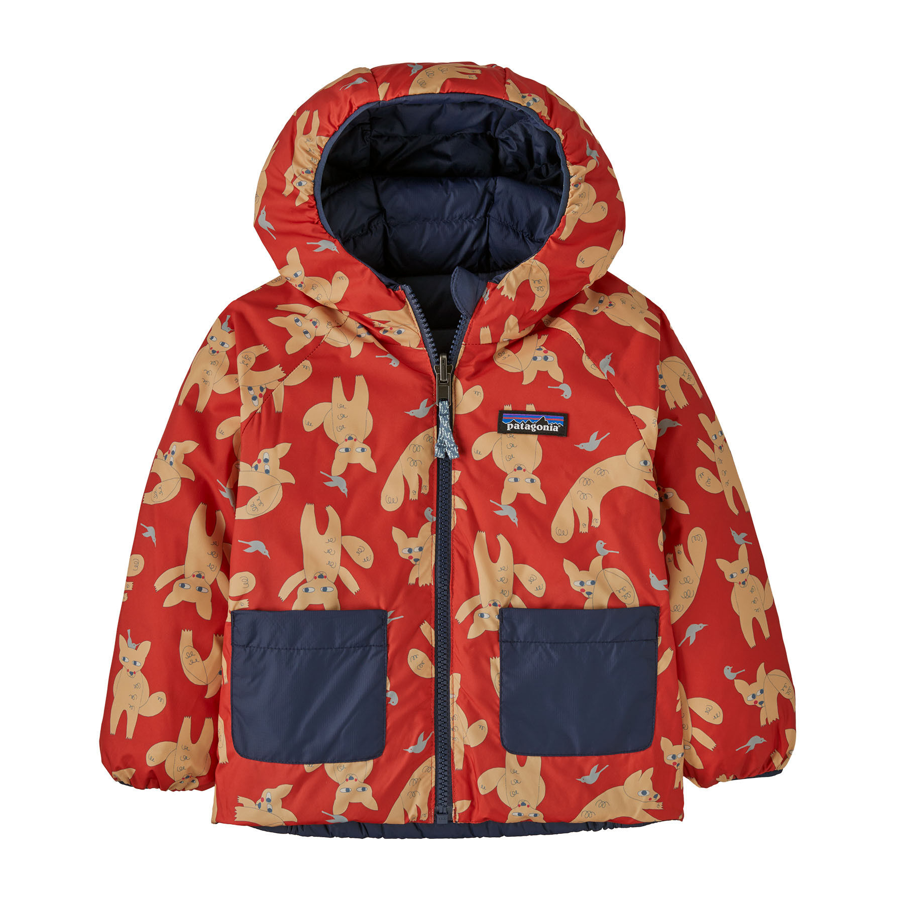 Baby Reversible Down Sweater Hoody Ski jacket Kids