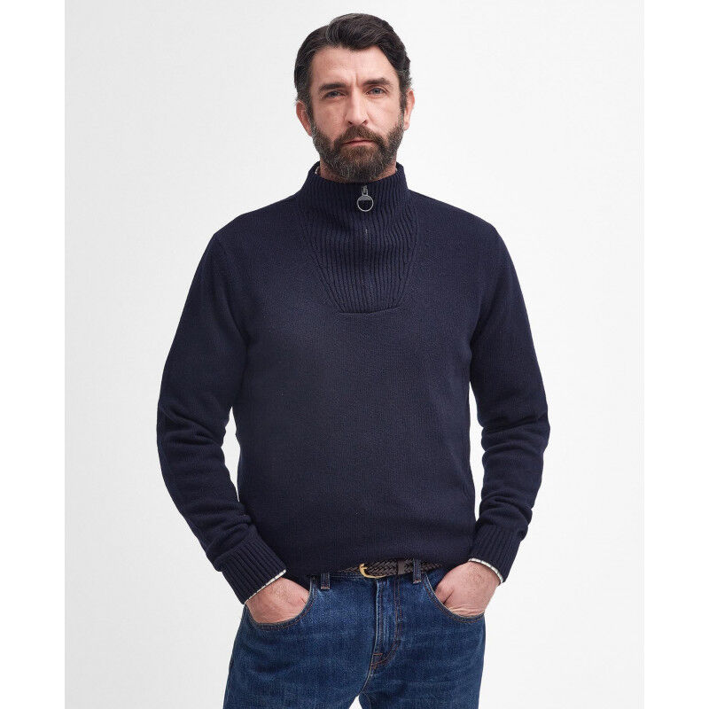 Barbour Nelson Essential Half Zip Knitted Jumper Pullover Herren Hardloop